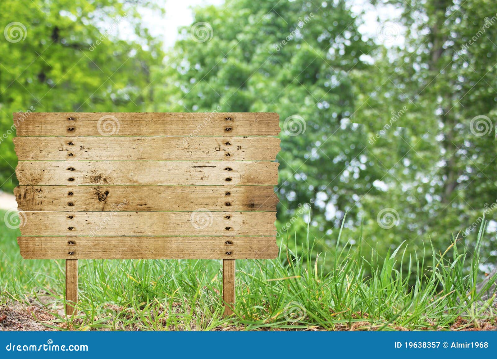 Wooden sign board stock illustration. Illustration of lawn - 19638357