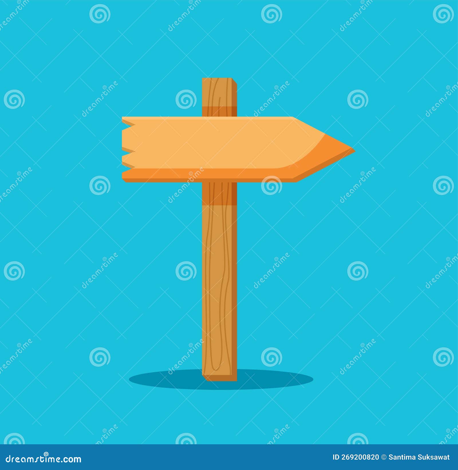 Wooden Sign Board Cartoon Vector Illustration Stock Vector ...