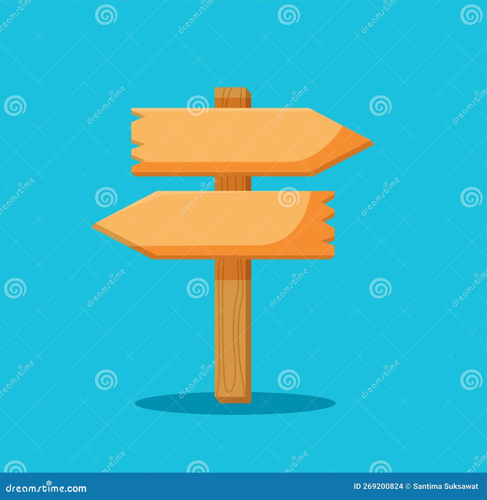 Wooden Sign Board Cartoon Vector Illustration Stock Vector ...