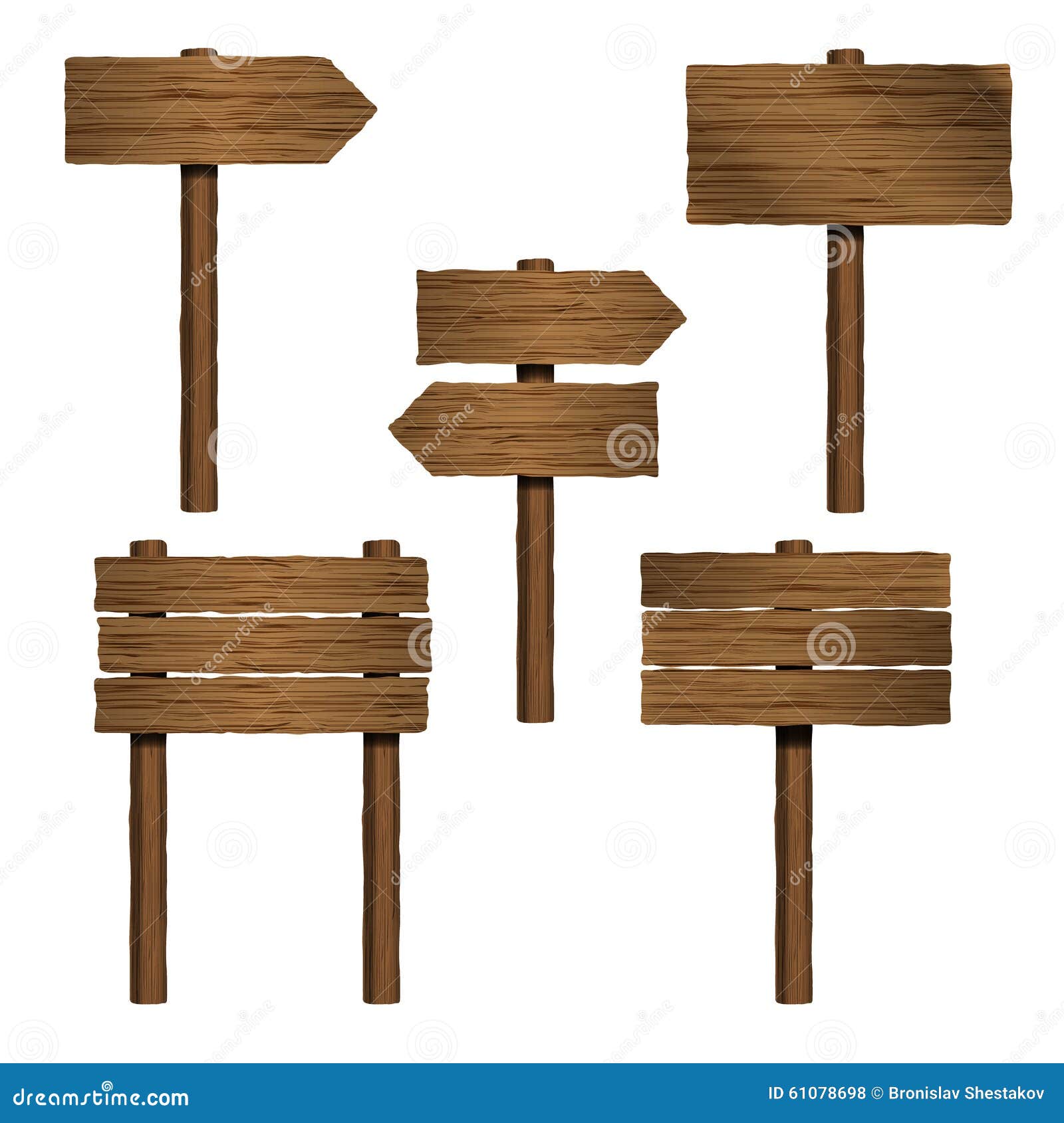 Wooden Sign Boards and Arrows Stock Vector - Illustration of paint ...