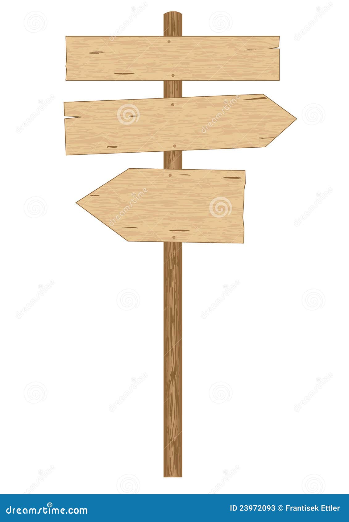 Wooden sign on crossroads stock vector. Illustration of grunge - 23972093