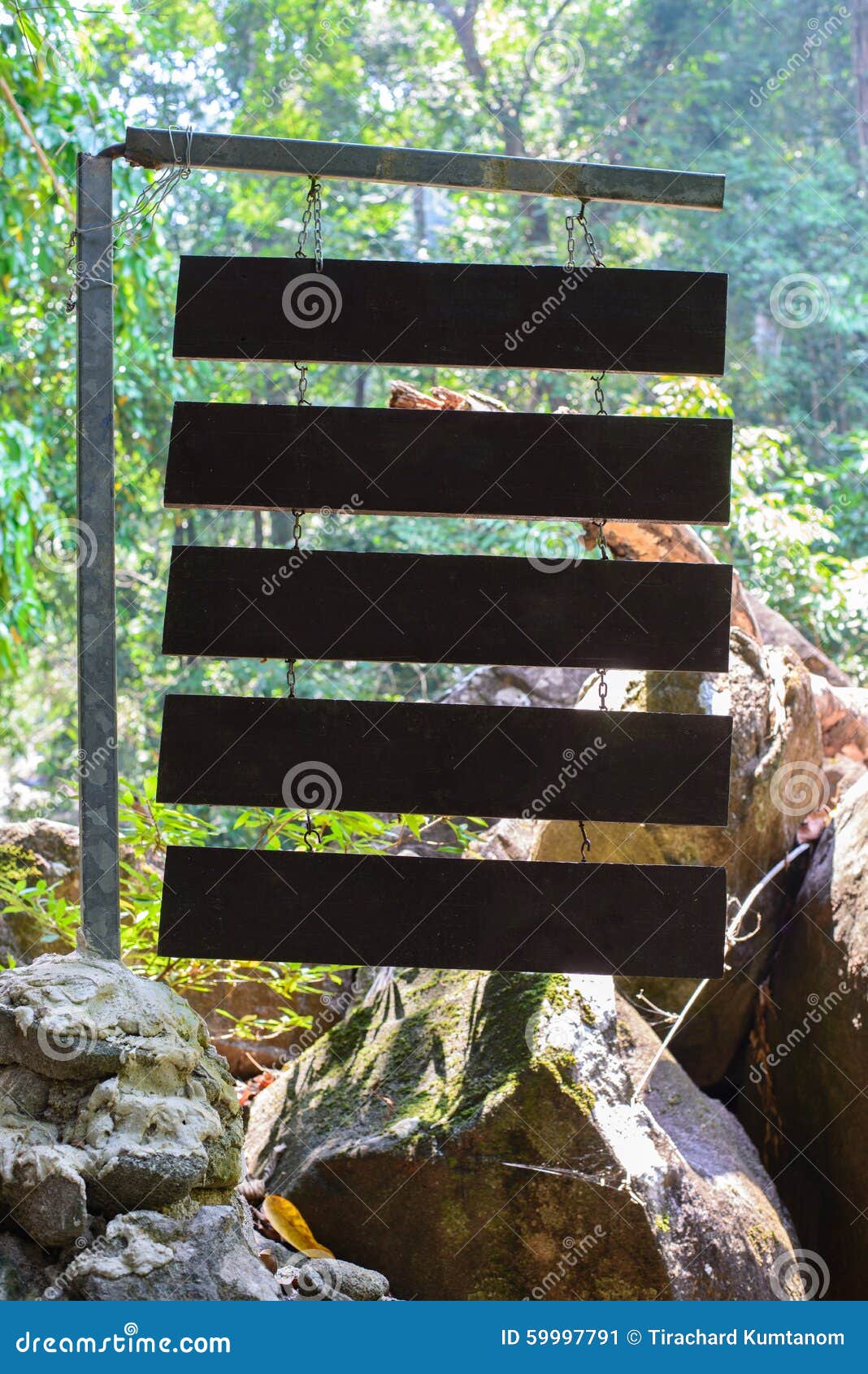 Wooden Sign in Forest Background Stock Image - Image of empty, footpath ...
