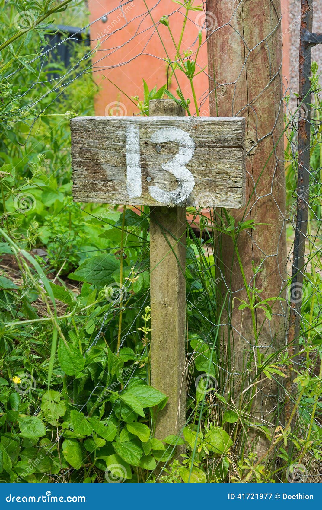 Wooden Sign Giving Garden Plot Number Royalty-Free Stock Photography ...