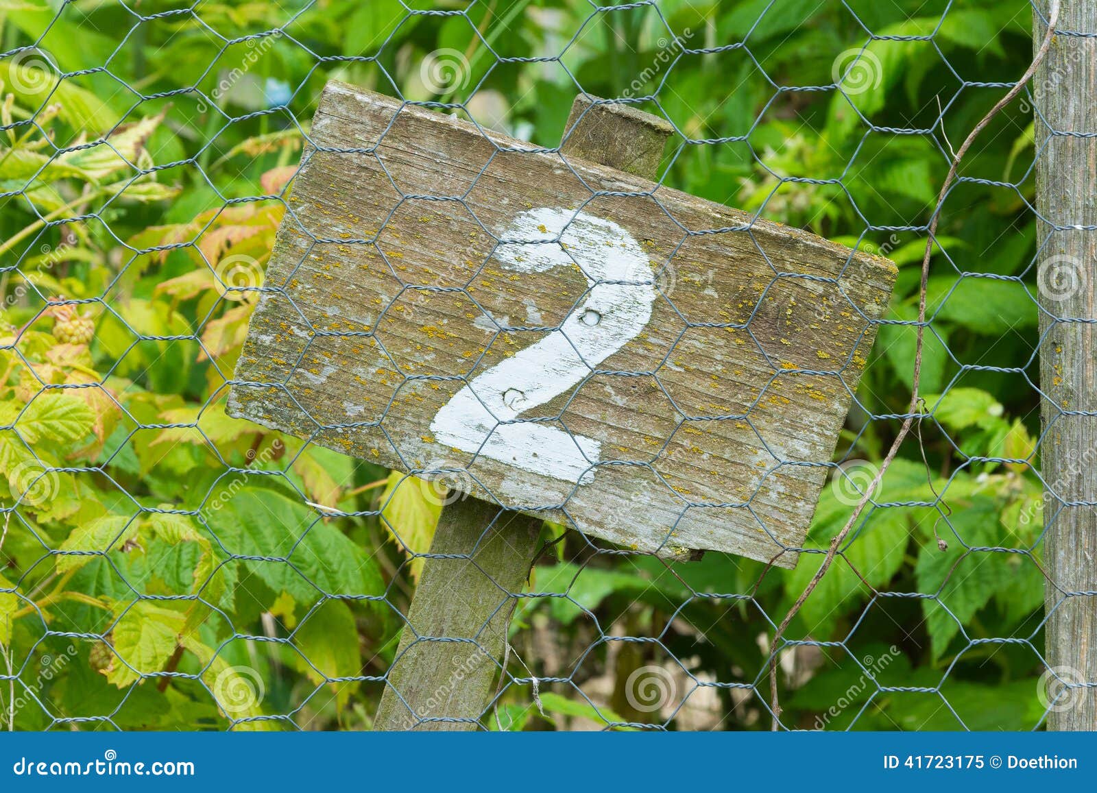 Wooden Sign Giving Garden Plot Number Stock Image - Image of fence ...