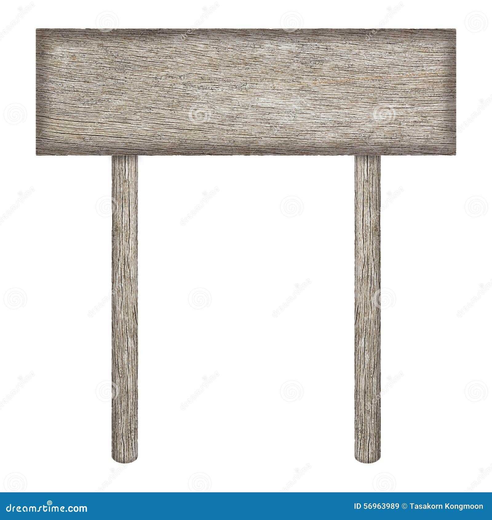 Wooden Sign Isolated on White Background Stock Image - Image of post ...