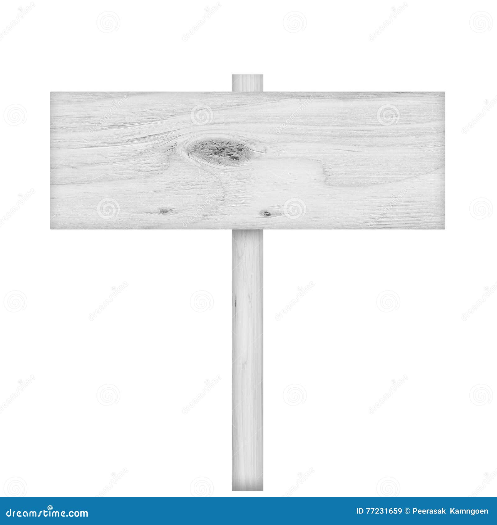 Wooden Sign Isolated on White Background Stock Image - Image of ...