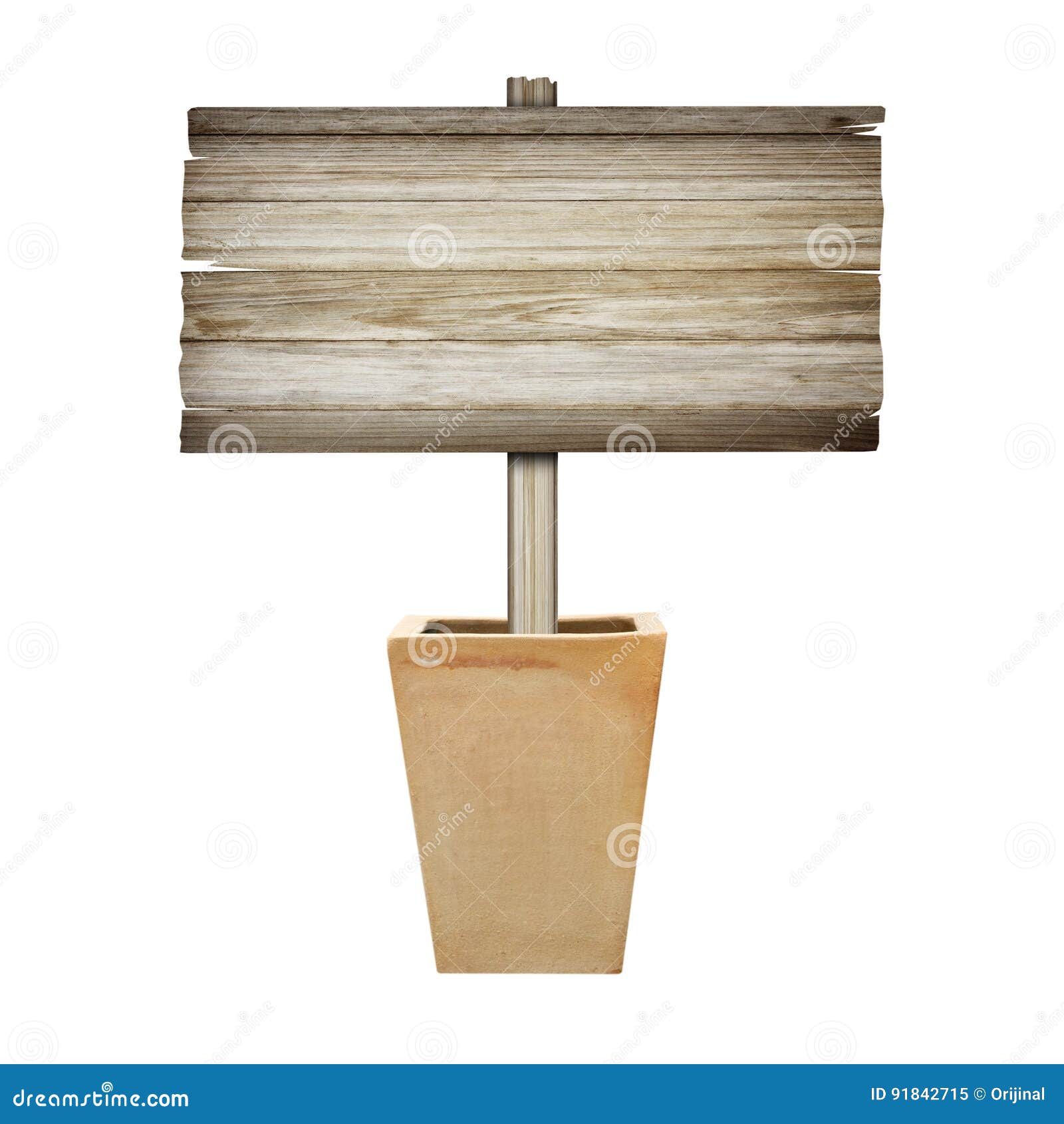 Wooden Sign Isolated on White with Clipping Path Stock Image - Image of ...