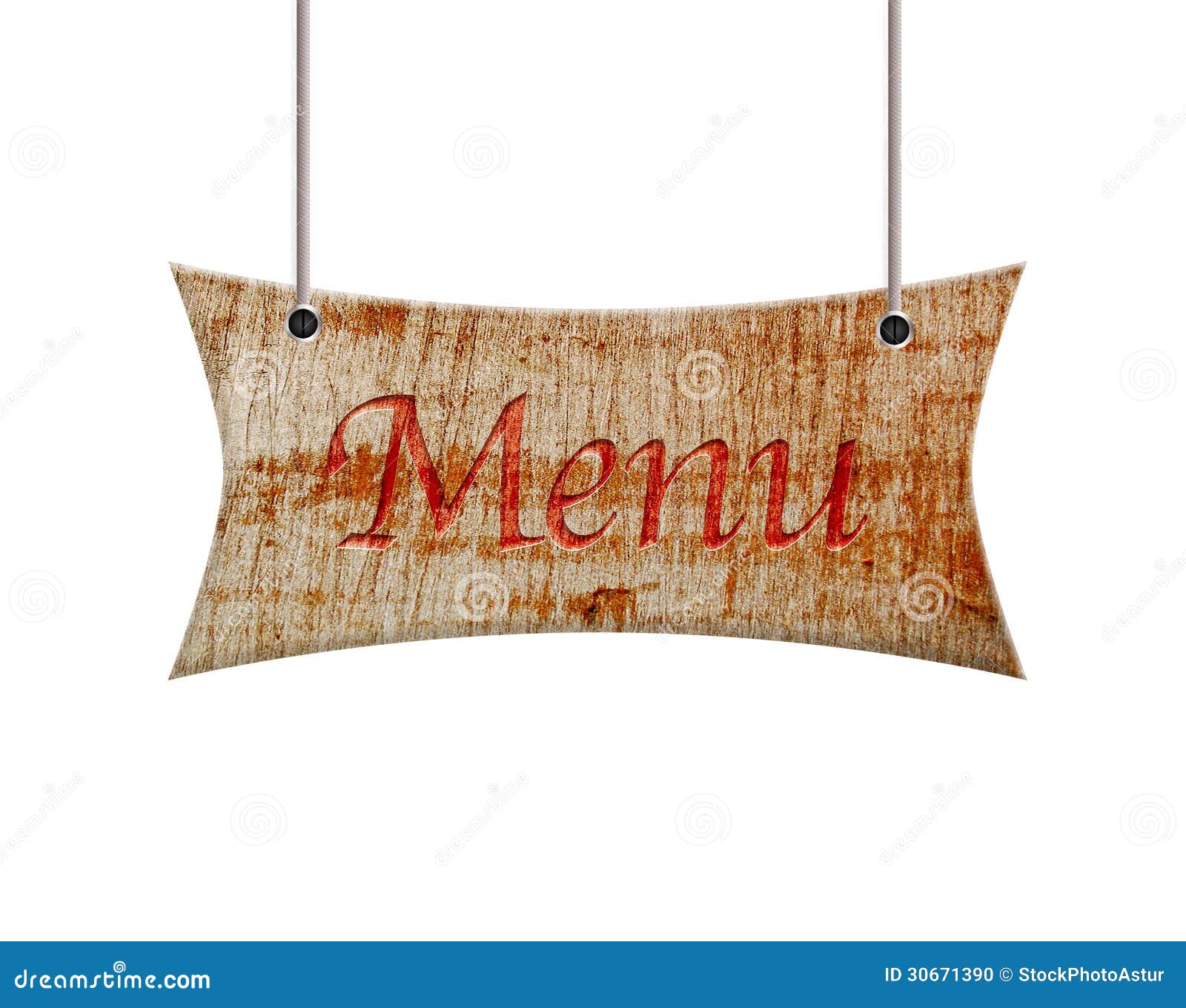 Wooden sign of menu. stock illustration. Illustration of fastfood ...