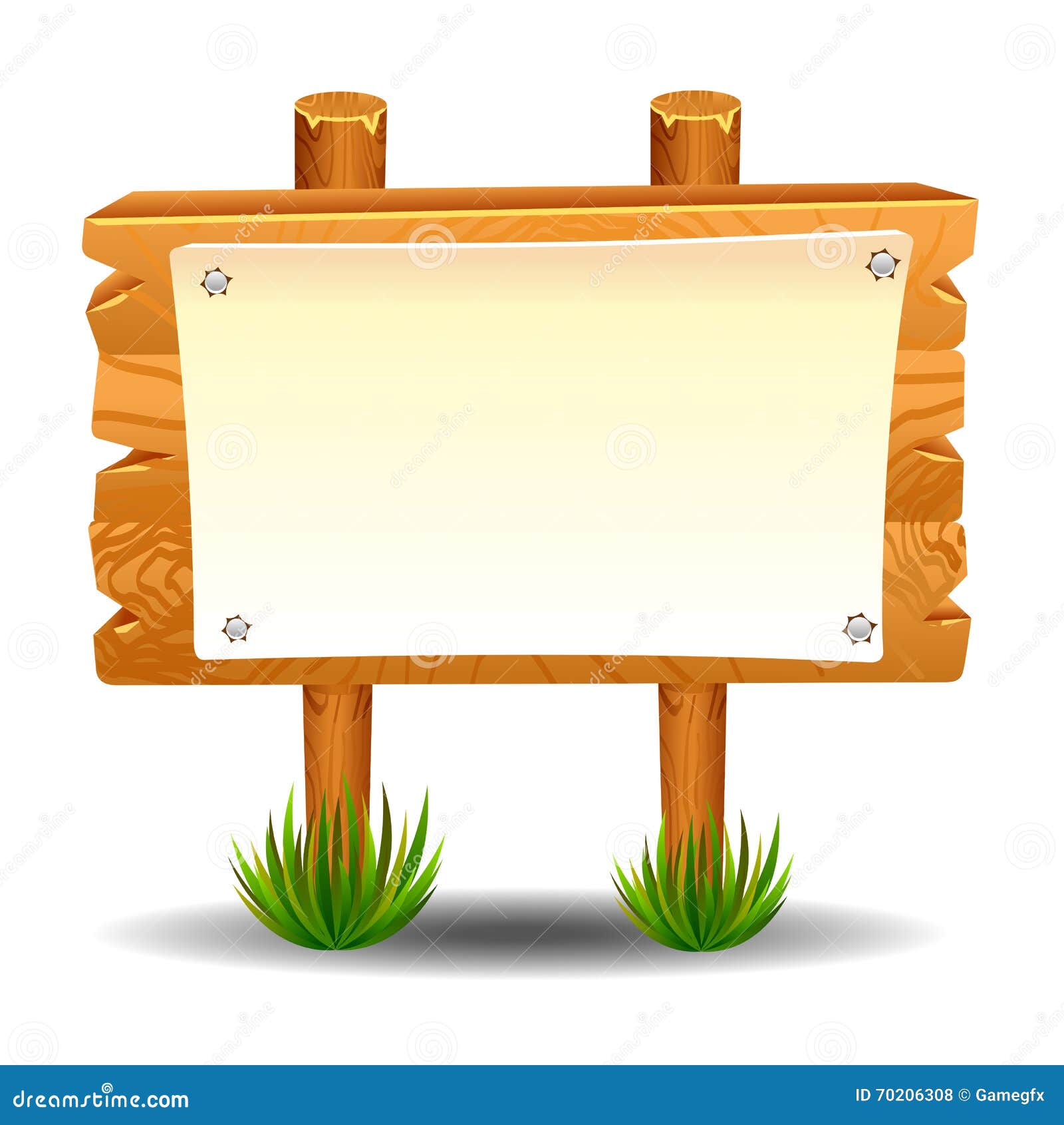 Wooden Sign Post Icon Symbol Label Stock Vector - Illustration of ...