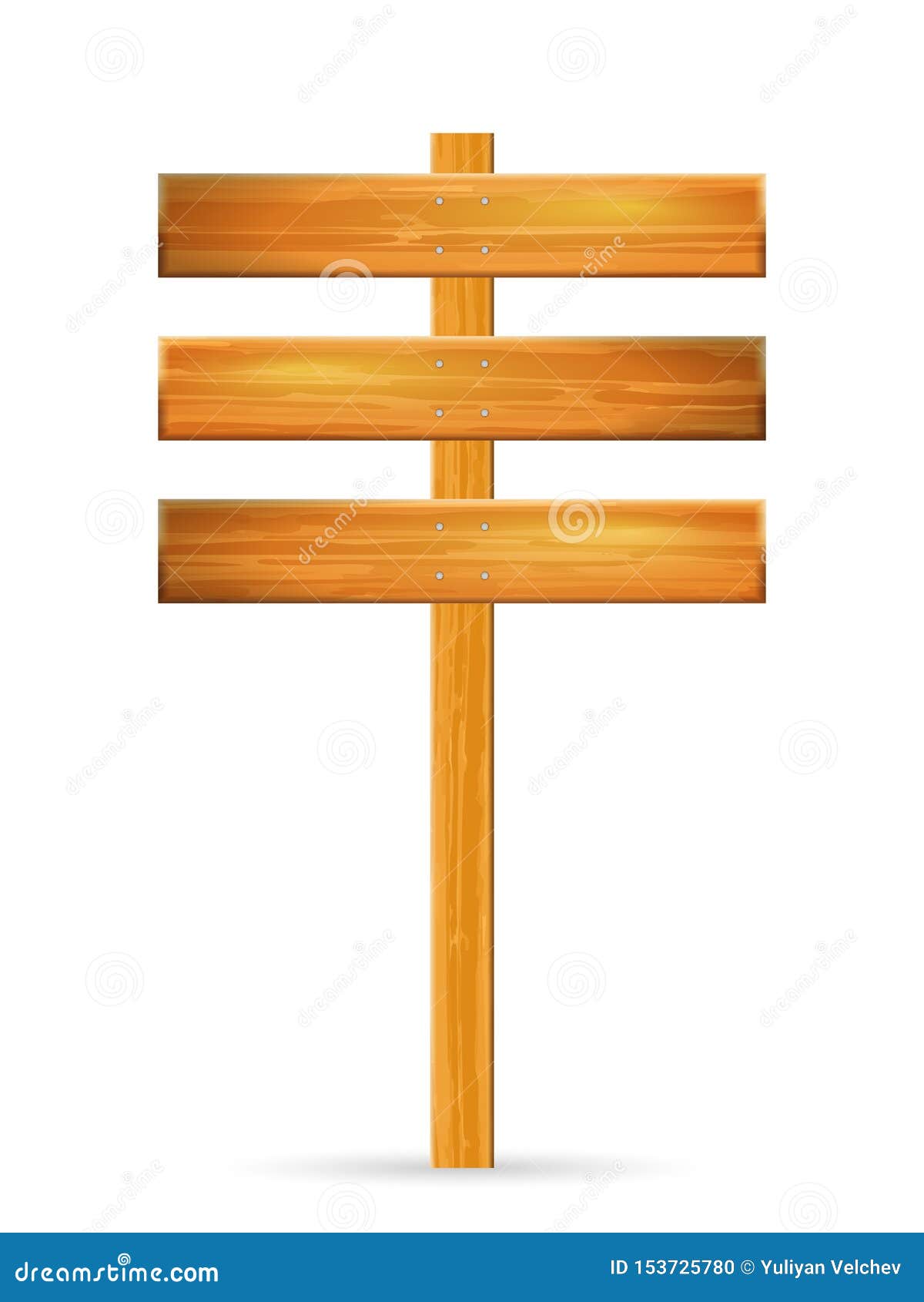 Wooden sign post stock vector. Illustration of isolated - 153725780