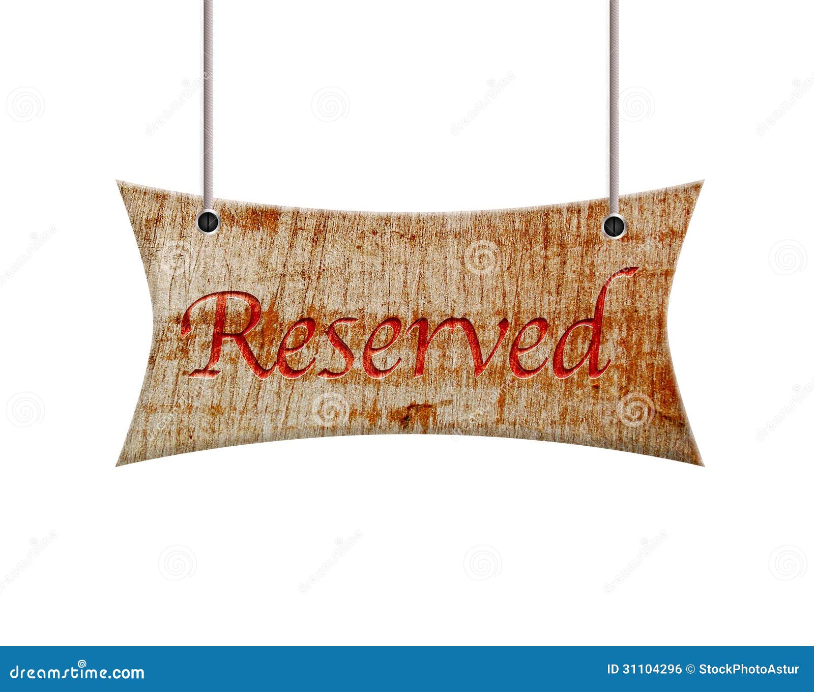 Wooden sign of reserved. stock illustration. Illustration of reserve ...