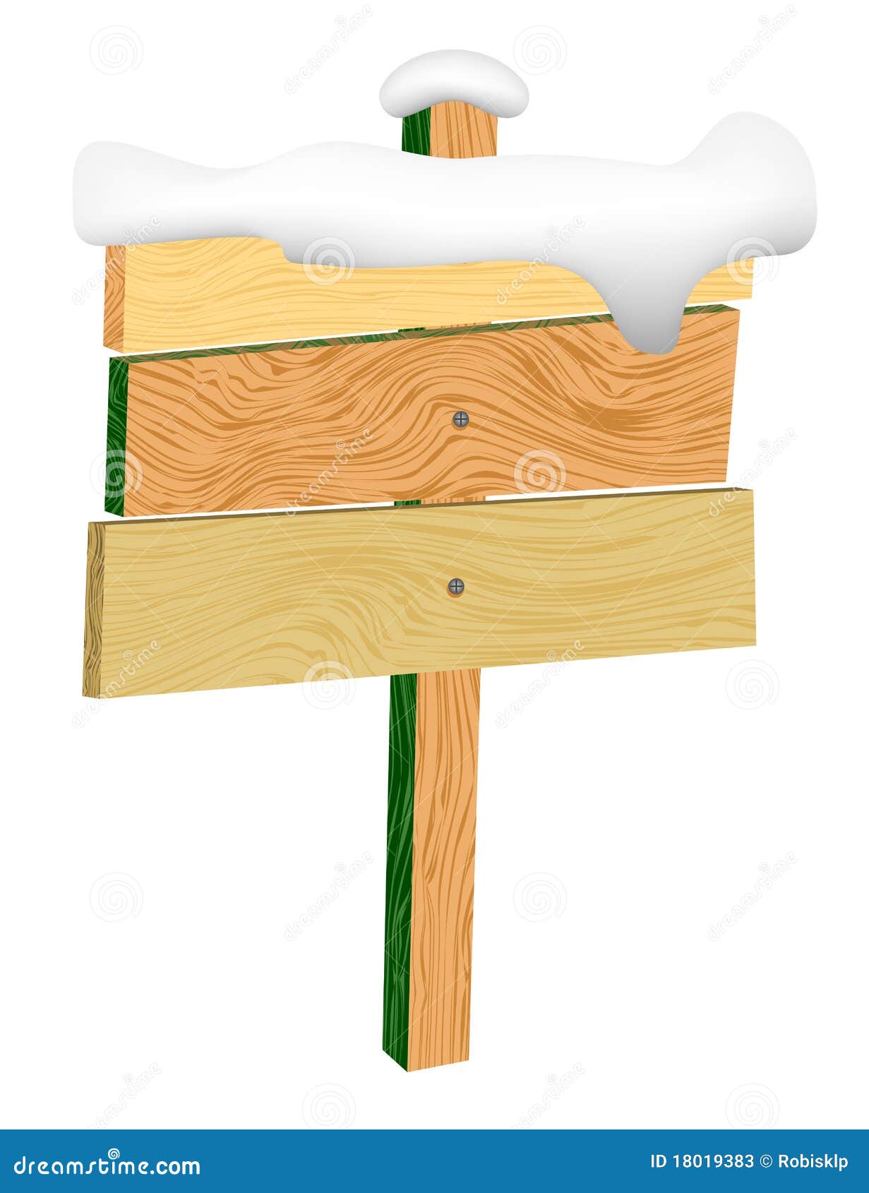 Wooden sign with snow stock vector. Illustration of signal - 18019383
