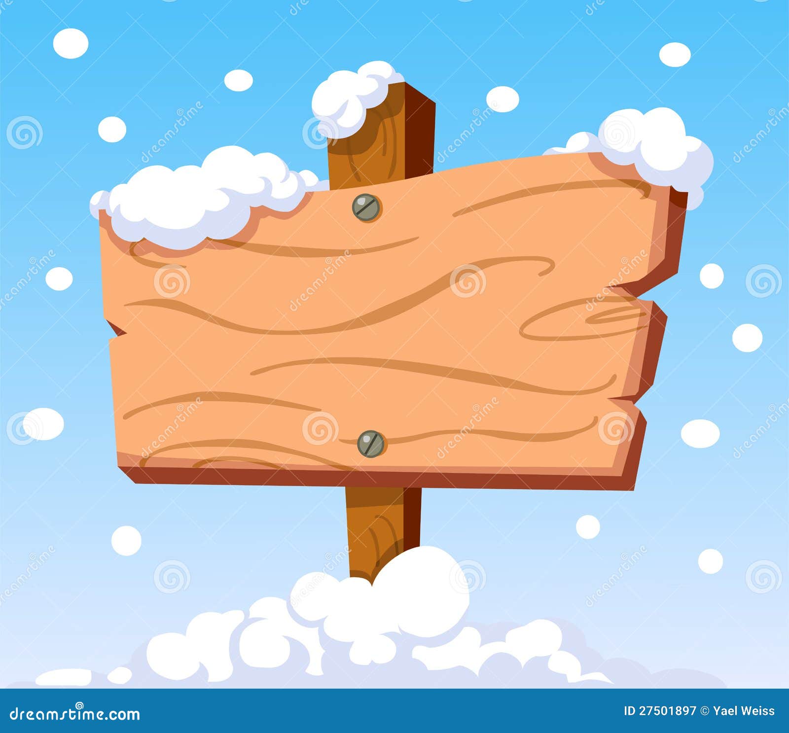 Cartoon Wood Sign Logo