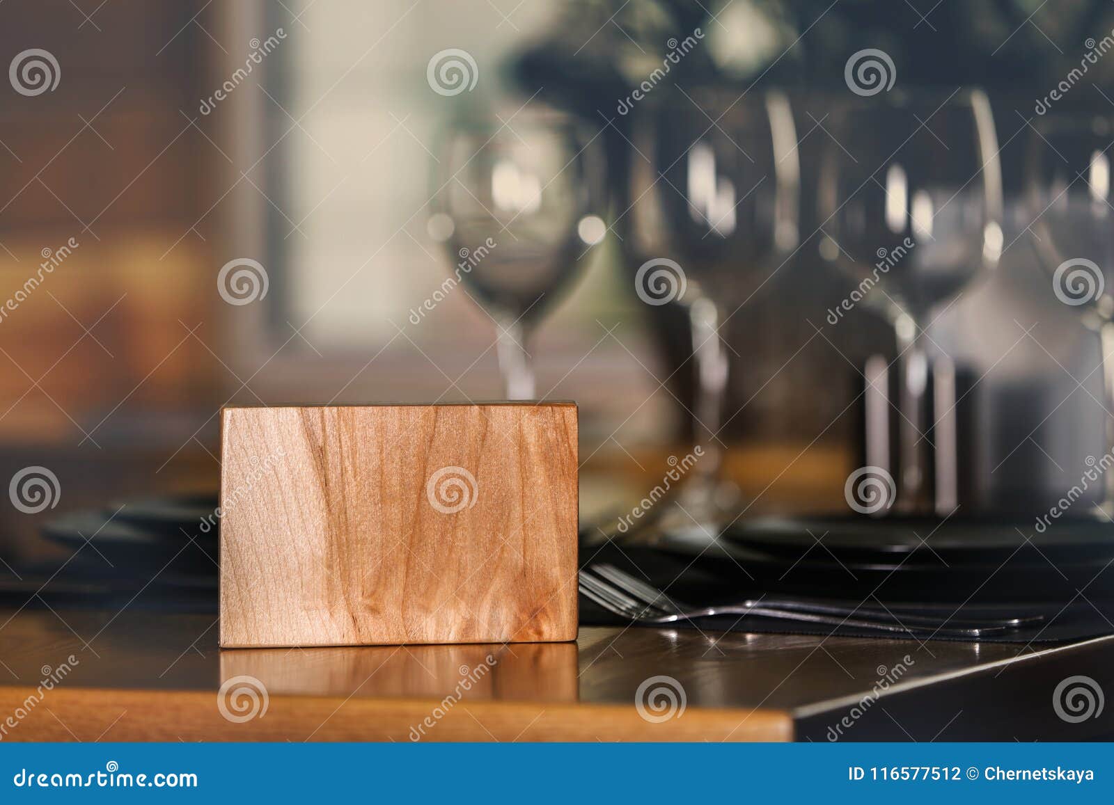 Wooden sign on table stock photo. Image of copy, celebration - 116577512