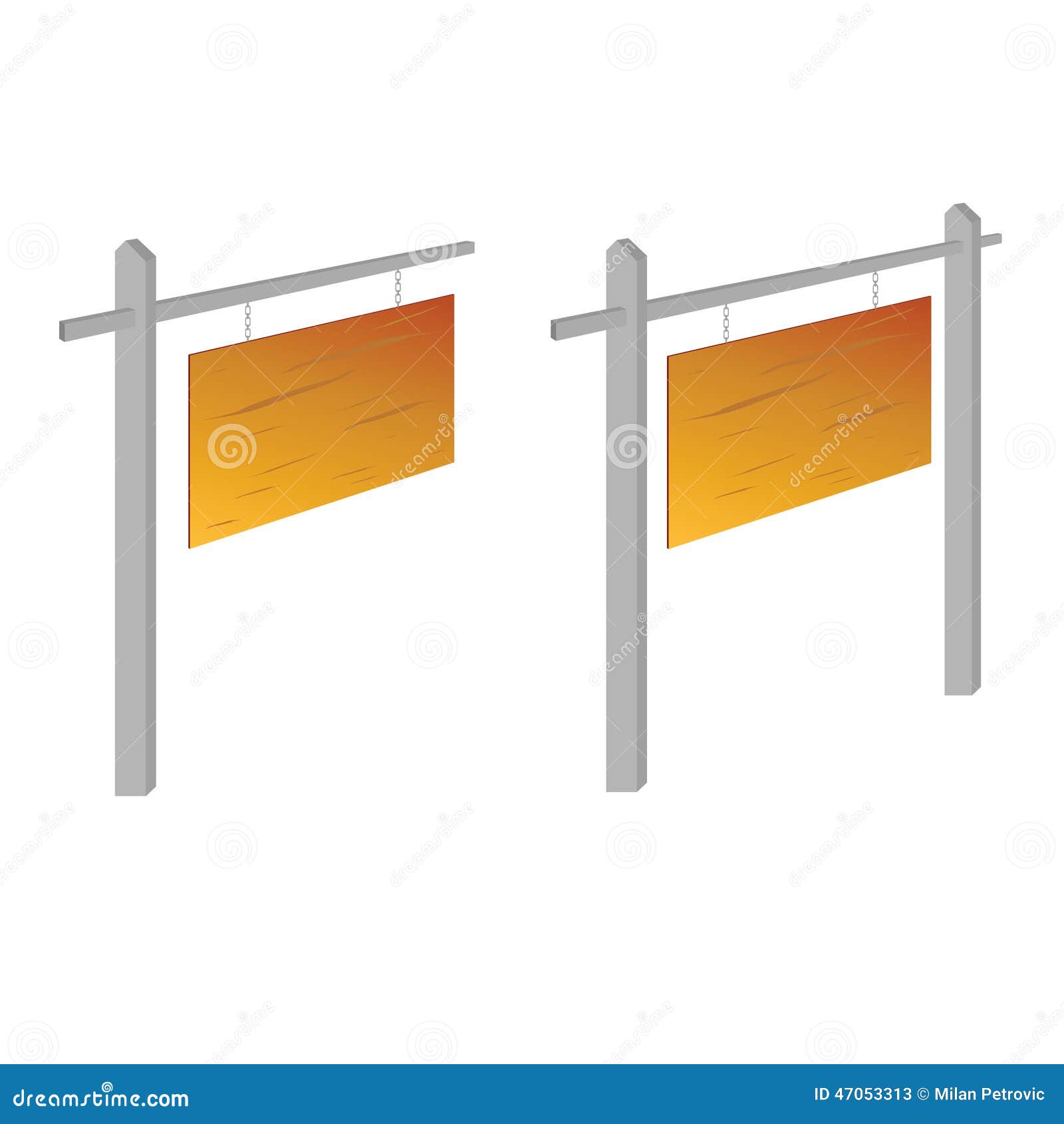 Wooden Sign Table Vector Illusration Stock Vector - Illustration of ...