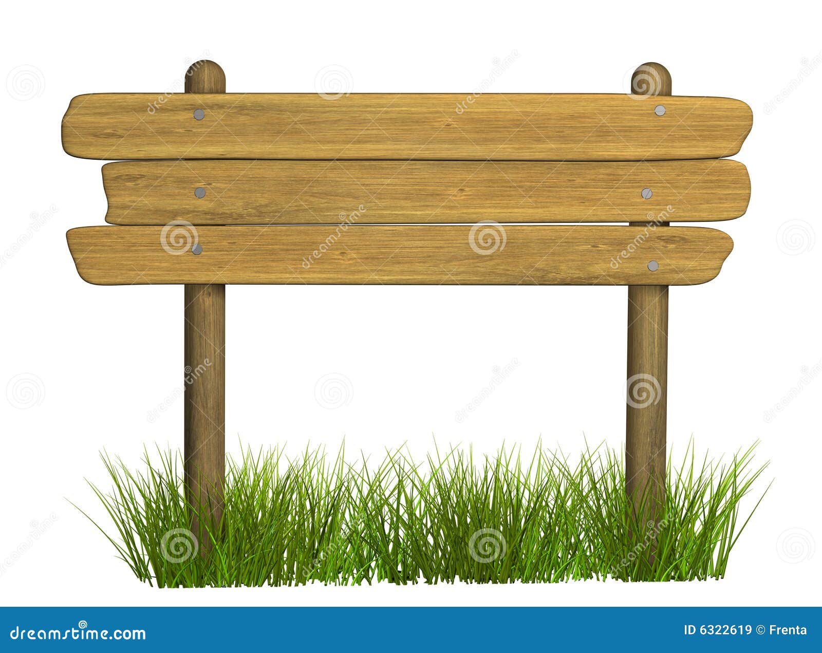 Wooden Signboard from Three Boards Stock Illustration - Illustration of ...
