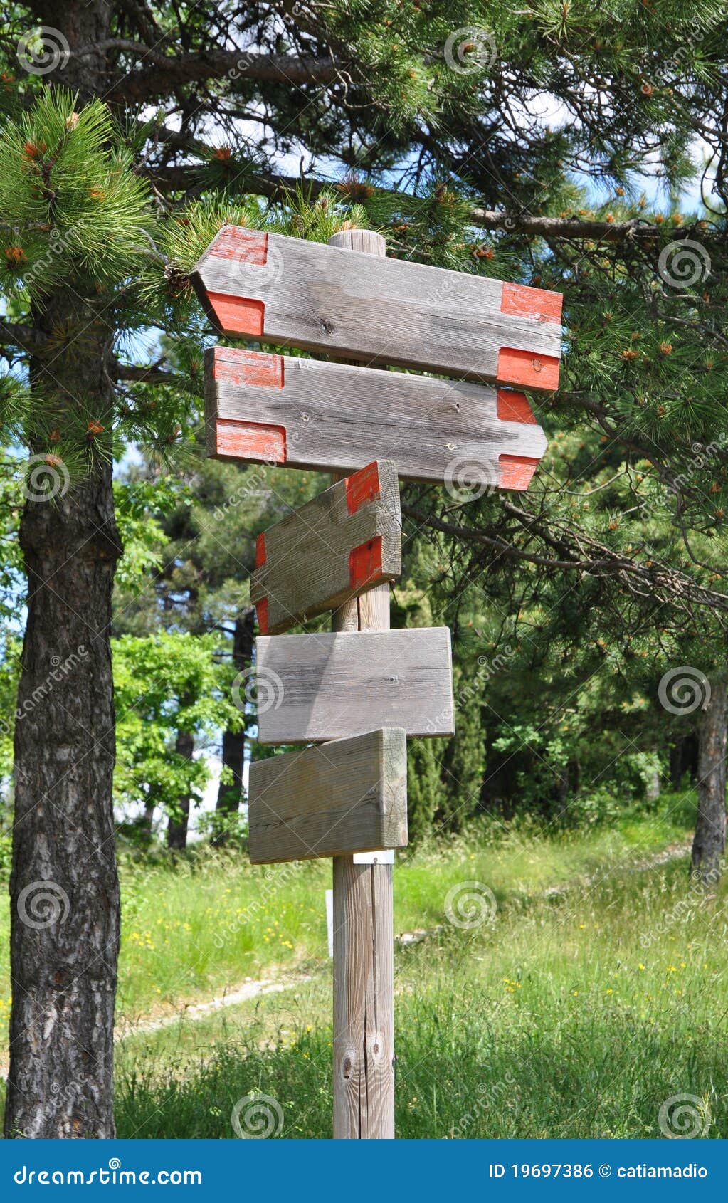 Wooden signpost stock photo. Image of arrows, travel - 19697386