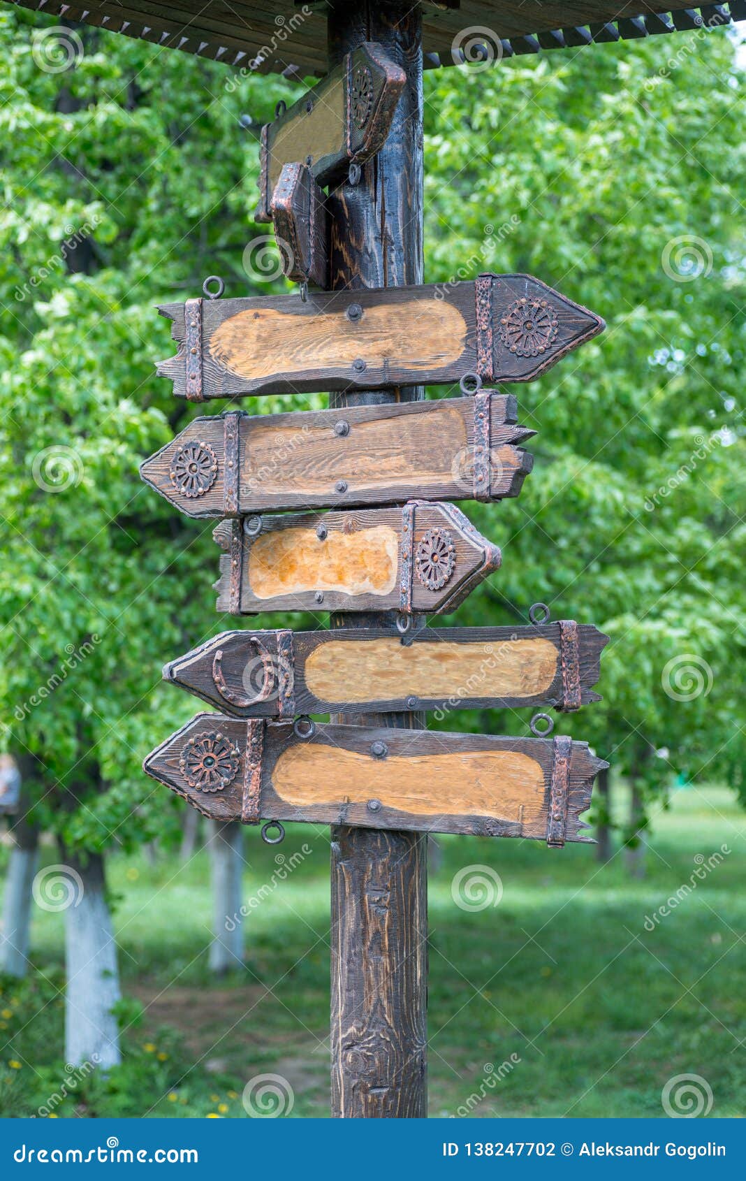 Wooden Signpost with Arrows Stock Photo - Image of guidance ...