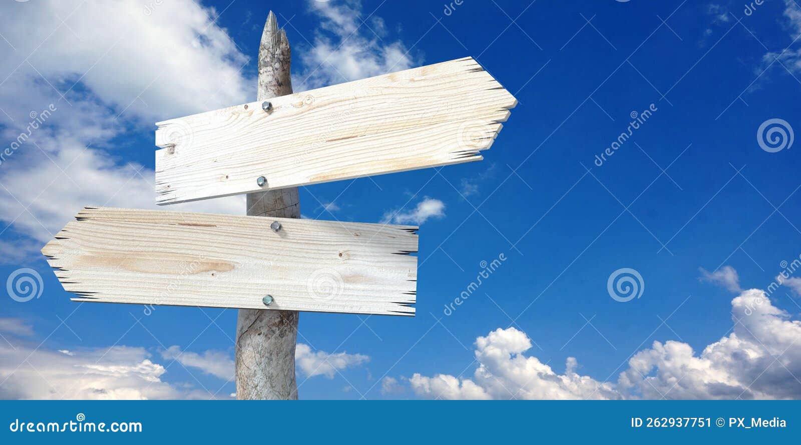 Wooden Signpost with Two Clear Arrows Stock Illustration - Illustration ... Wooden Signpost with Two Clear Arrows Stock Illustration - Illustration ...