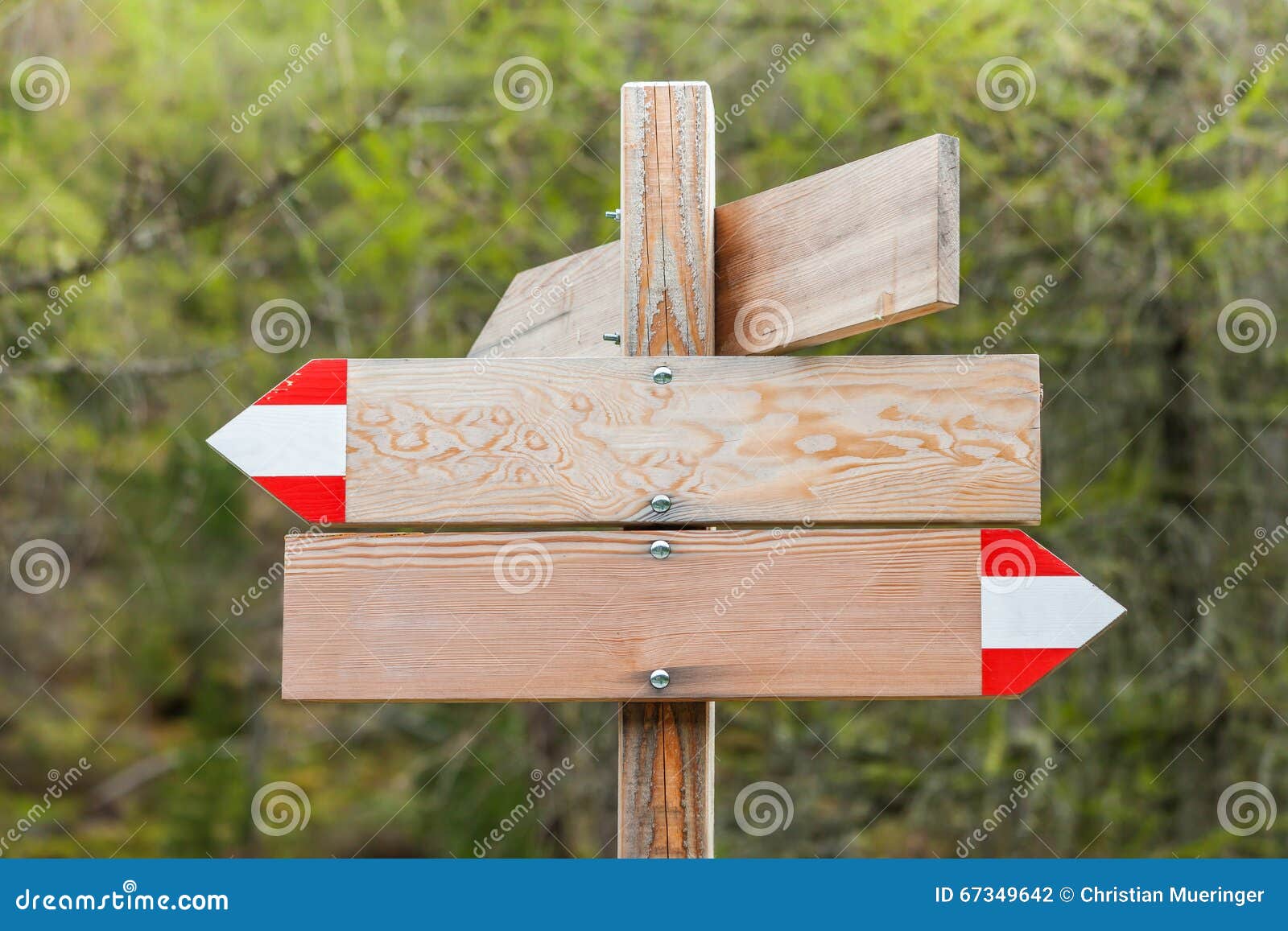 Wooden signpost (empty) stock photo. Image of making - 67349642