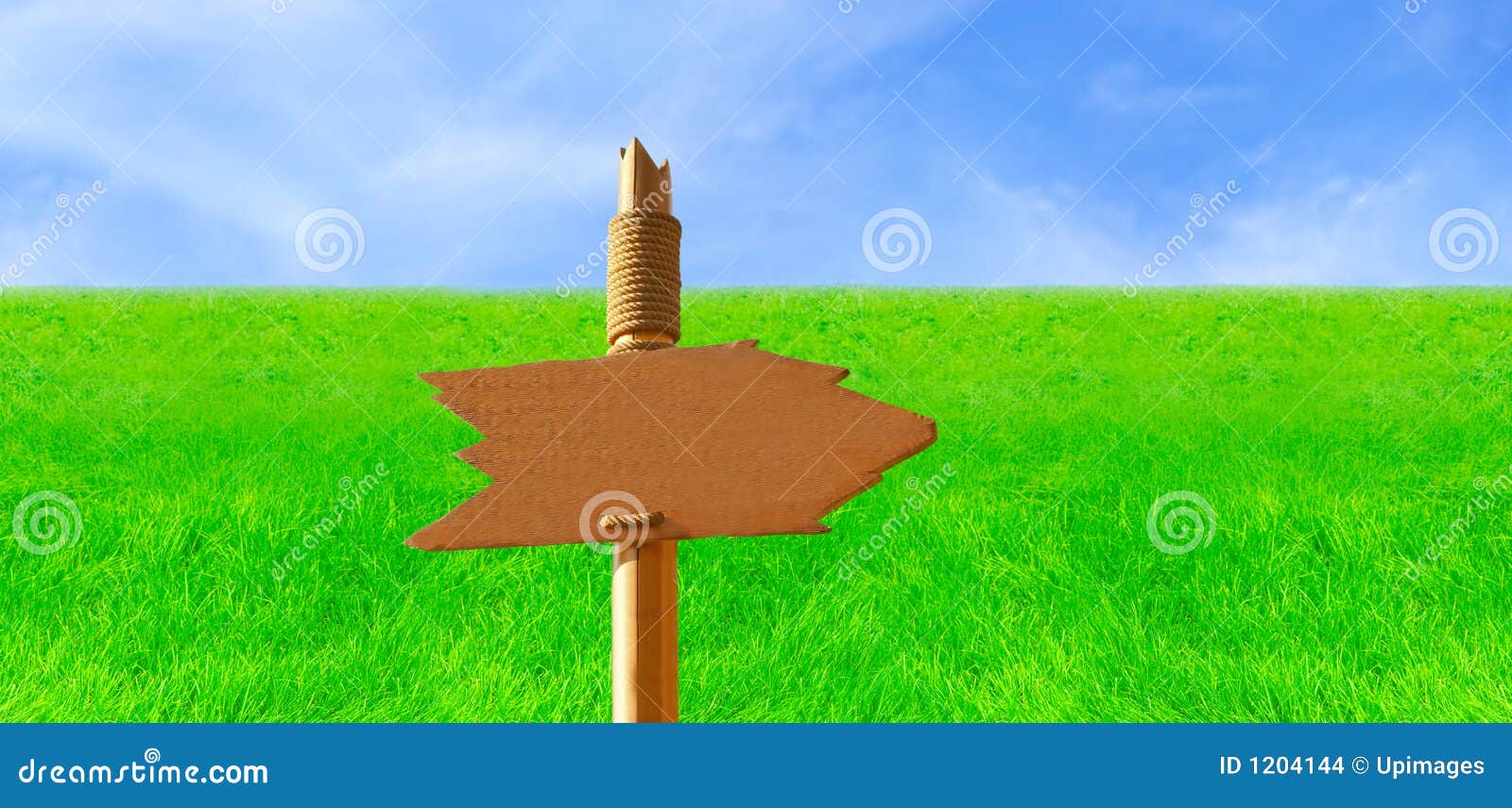 Wooden Signpost in Green Field Stock Photo - Image of green, path: 1204144