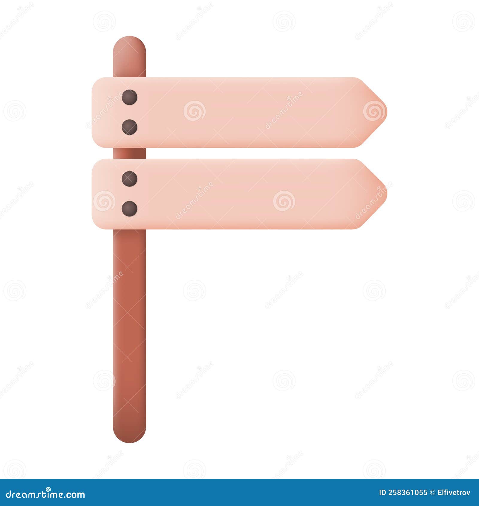 Wooden Signpost Isolated on White Stock Vector - Illustration of road ...