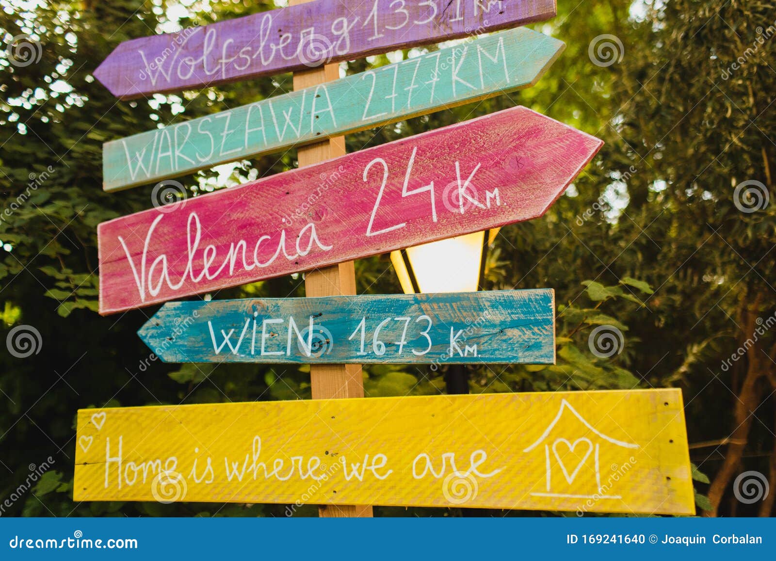Two Wooden Signposts On A Tree With New Life And Old Life Messages ...