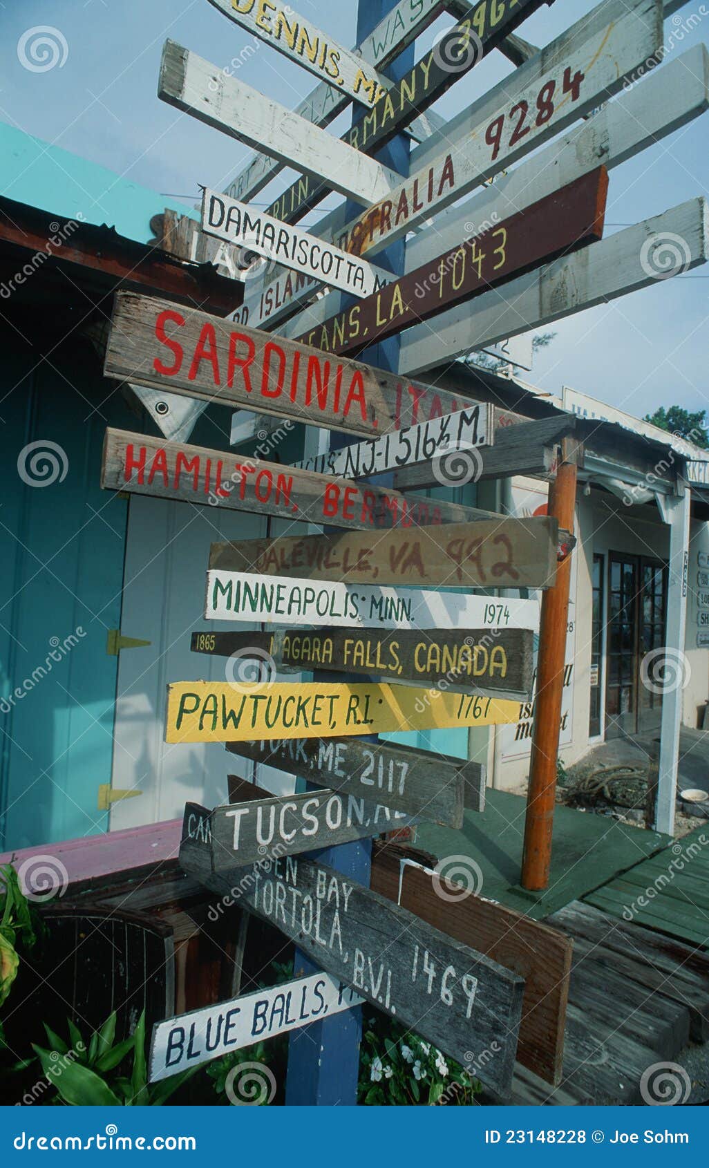 Wooden Signs To Many Cities Editorial Stock Photo - Image of design ...