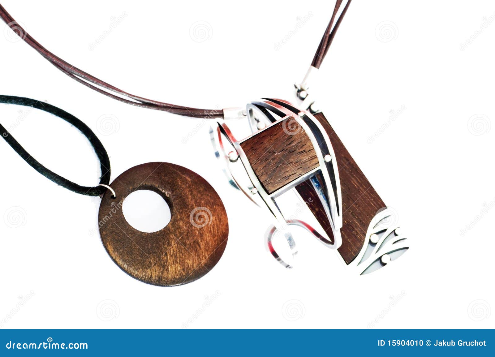 Wooden Silver Jewellery Isolated Stock Photo - Image of jewellery, love ...