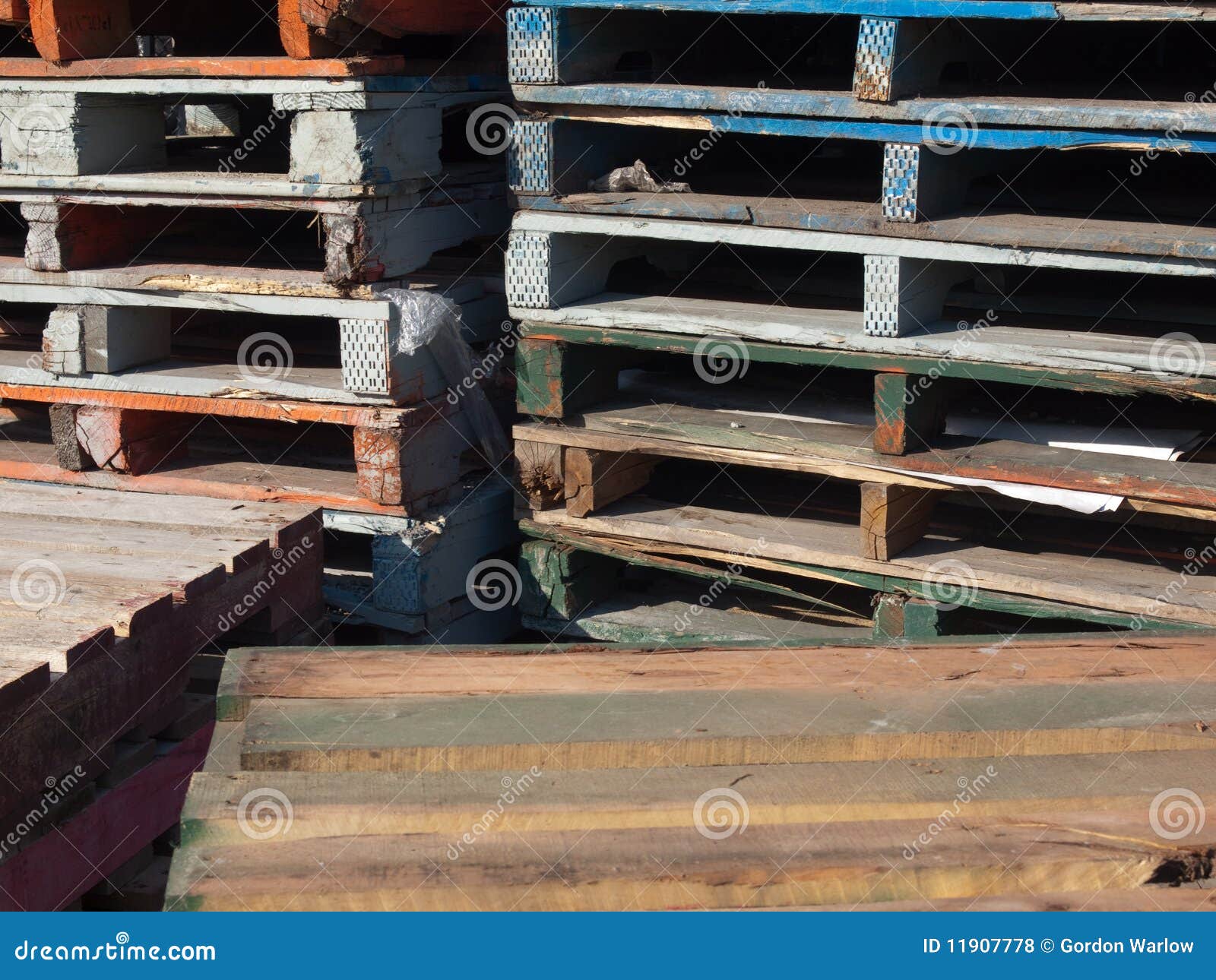 Wooden Skids stock photo. Image of empty, stack, wood - 11907778