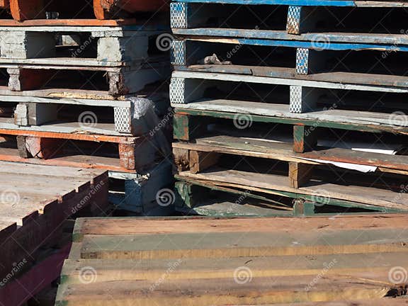 Wooden Skids stock photo. Image of empty, stack, wood - 11907778
