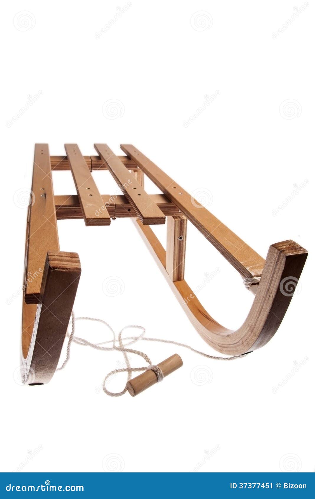 Wooden sledge stock image. Image of childhood, sledge - 37377451