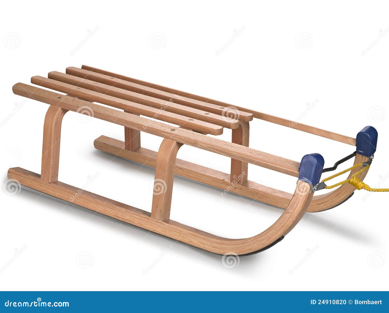 Wooden sledge on white stock photo. Image of wood, retro - 24910820