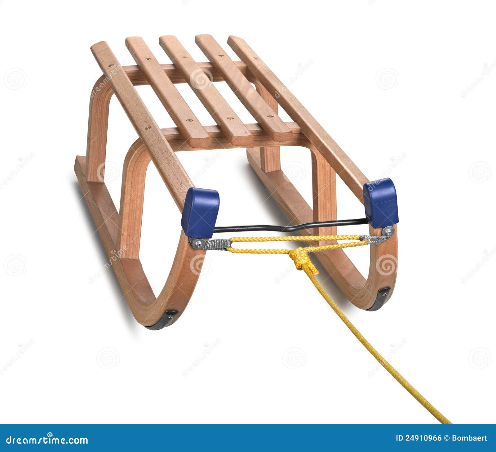 Wooden sledge on white stock photo. Image of season, brown - 24910966