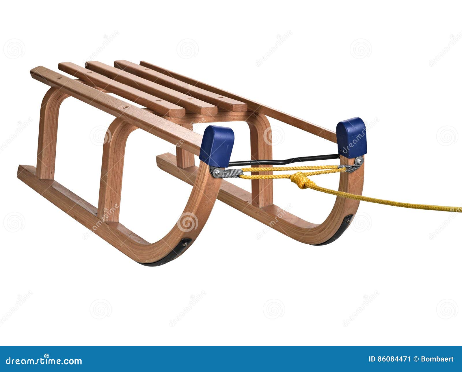 Wooden Sledge on White, Prepare Snow Days in Winter Stock Image - Image ...