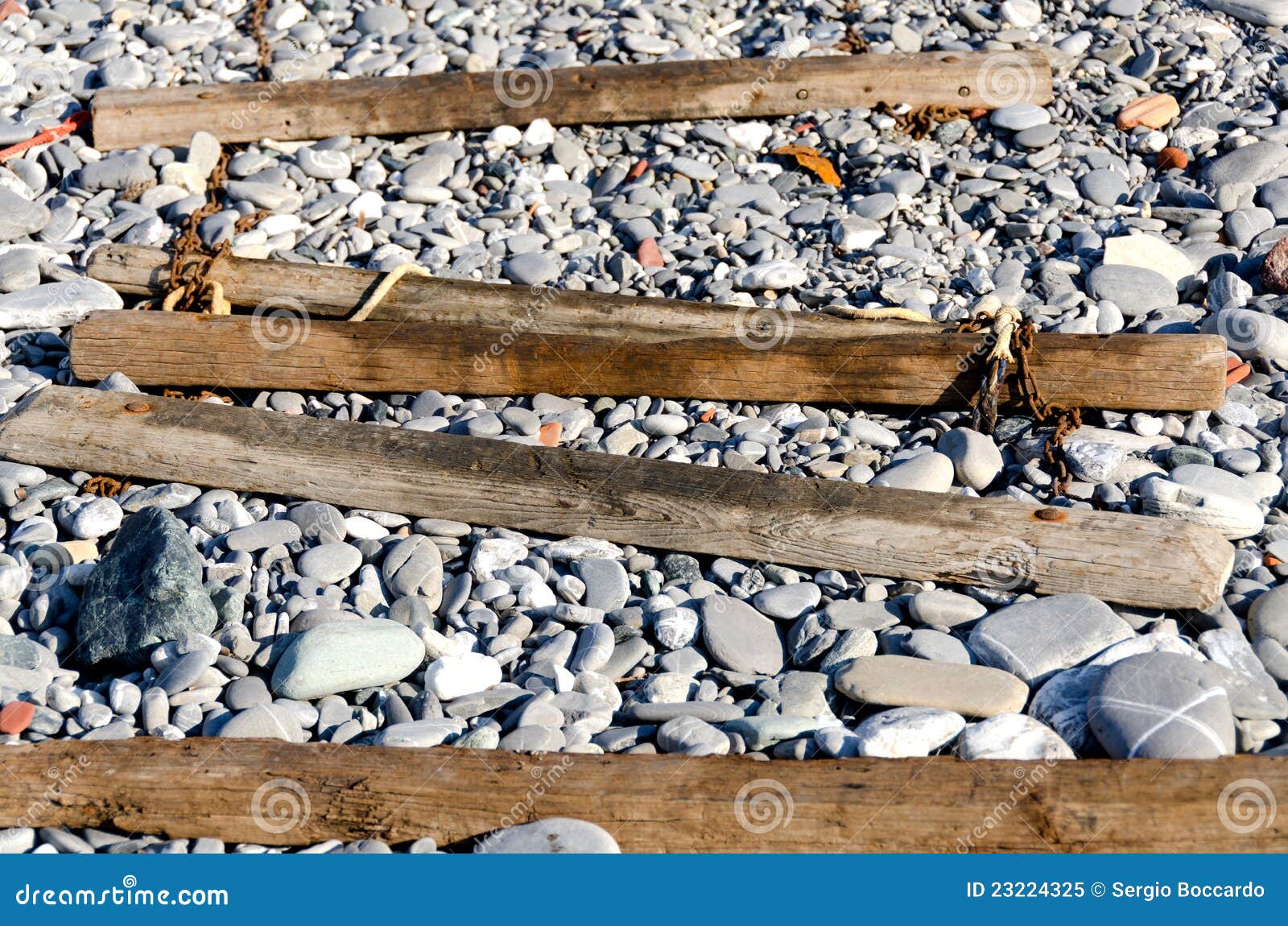 Wooden sleepers stock image. Image of colors, detail - 23224325