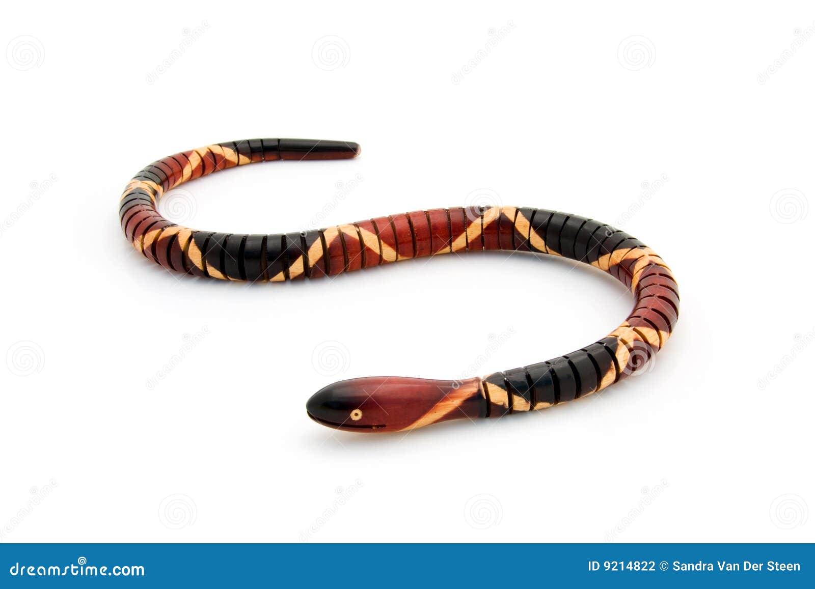 Wooden Snake Figure Isolated On White Background. Chinese Zodiac ...