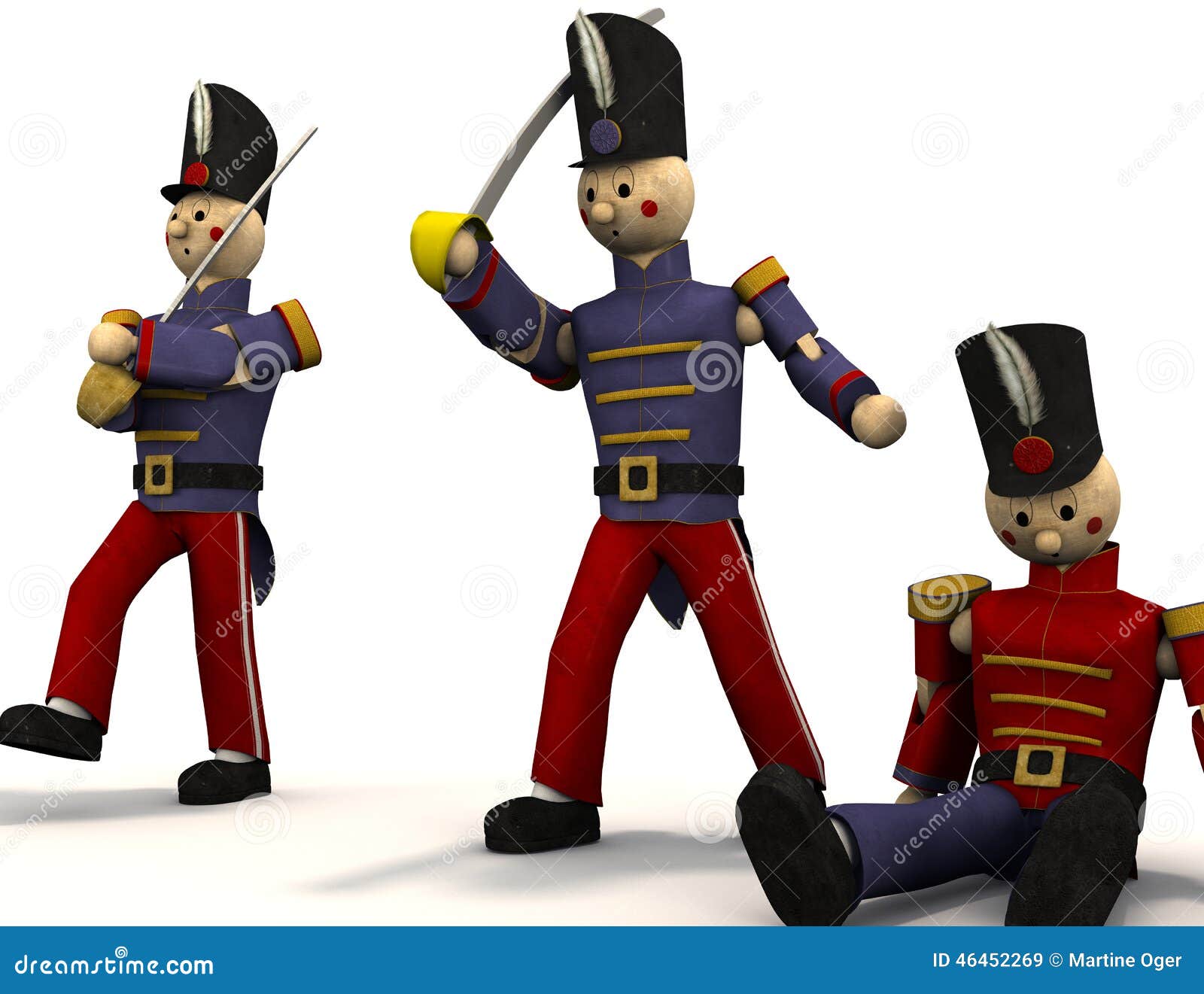 Wooden Toy Soldier With Wand & Trumpet Vector Or Color Illustration ...