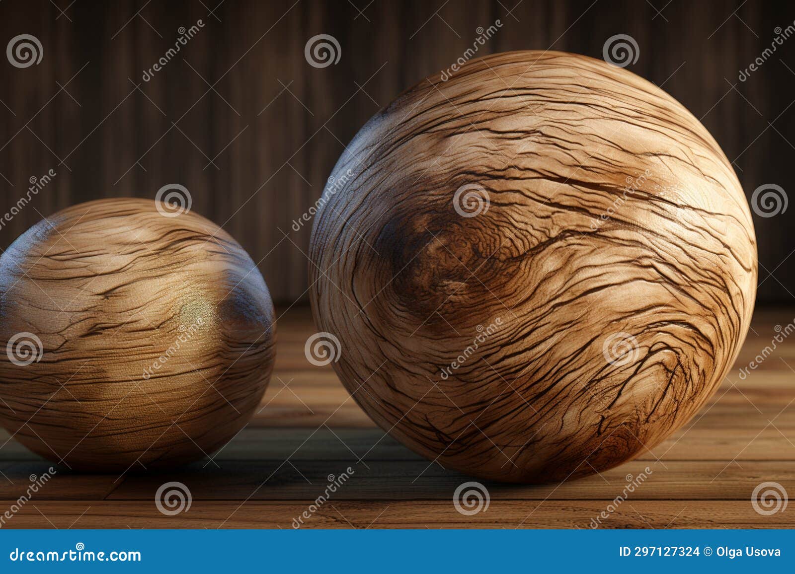 Wooden Sphere 3d Rendering, Spherical Shape Made of Wood on Wood ...