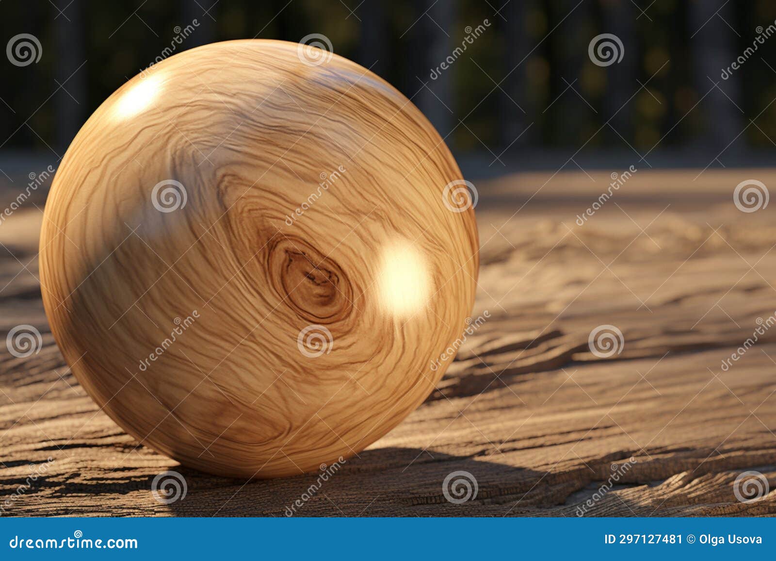 Wooden Sphere 3d Rendering, Spherical Shape Made of Wood on Wood ...
