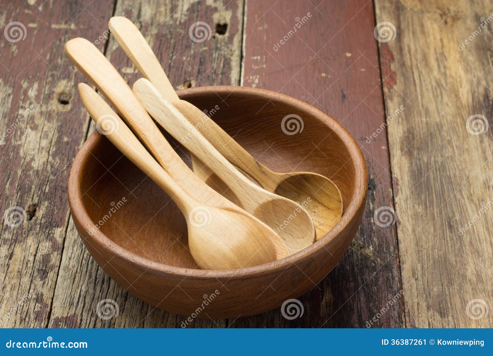 Wooden spoon with bowl stock image. Image of decoration - 36387261