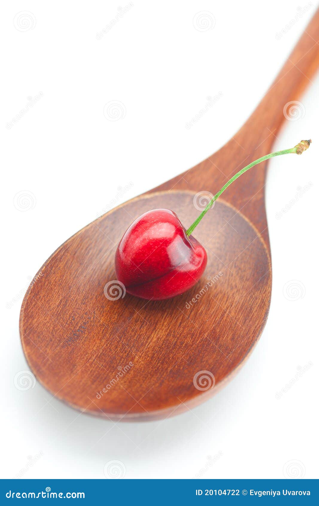Wooden spoon and cherry stock photo. Image of ingredient - 20104722