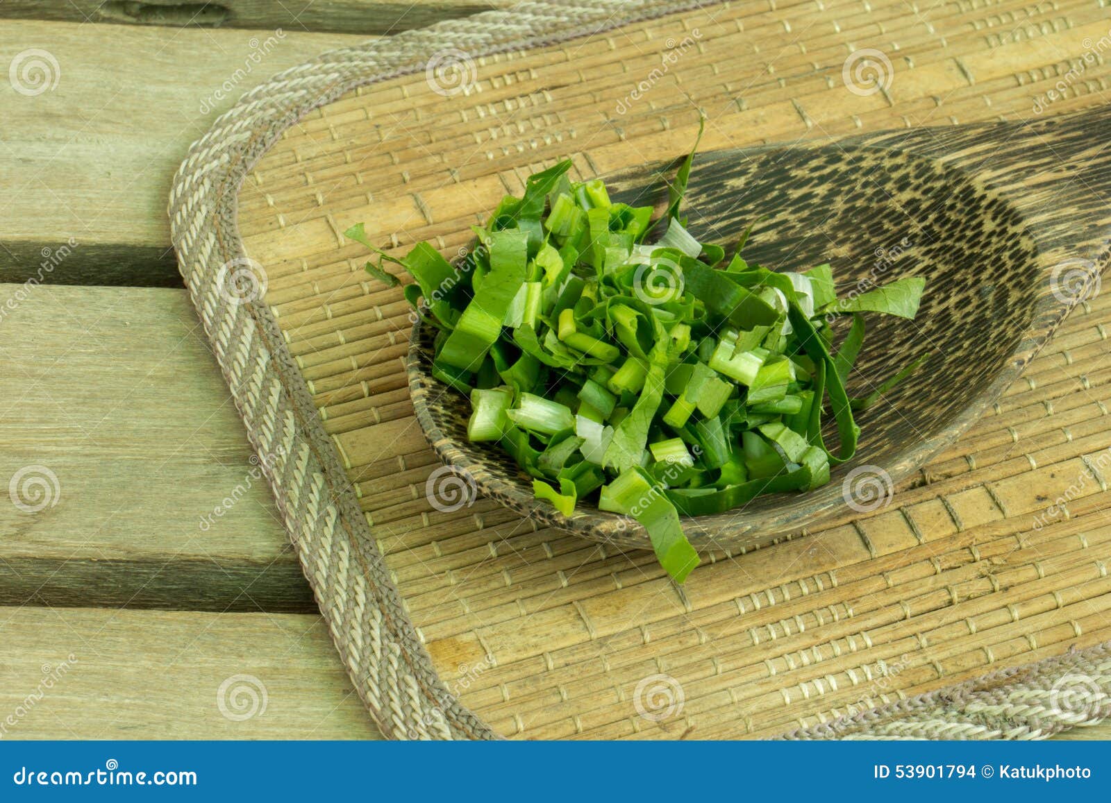 Wooden Spoon Chopped Onion, Minced Fresh Vegetables. Stock Photo ...