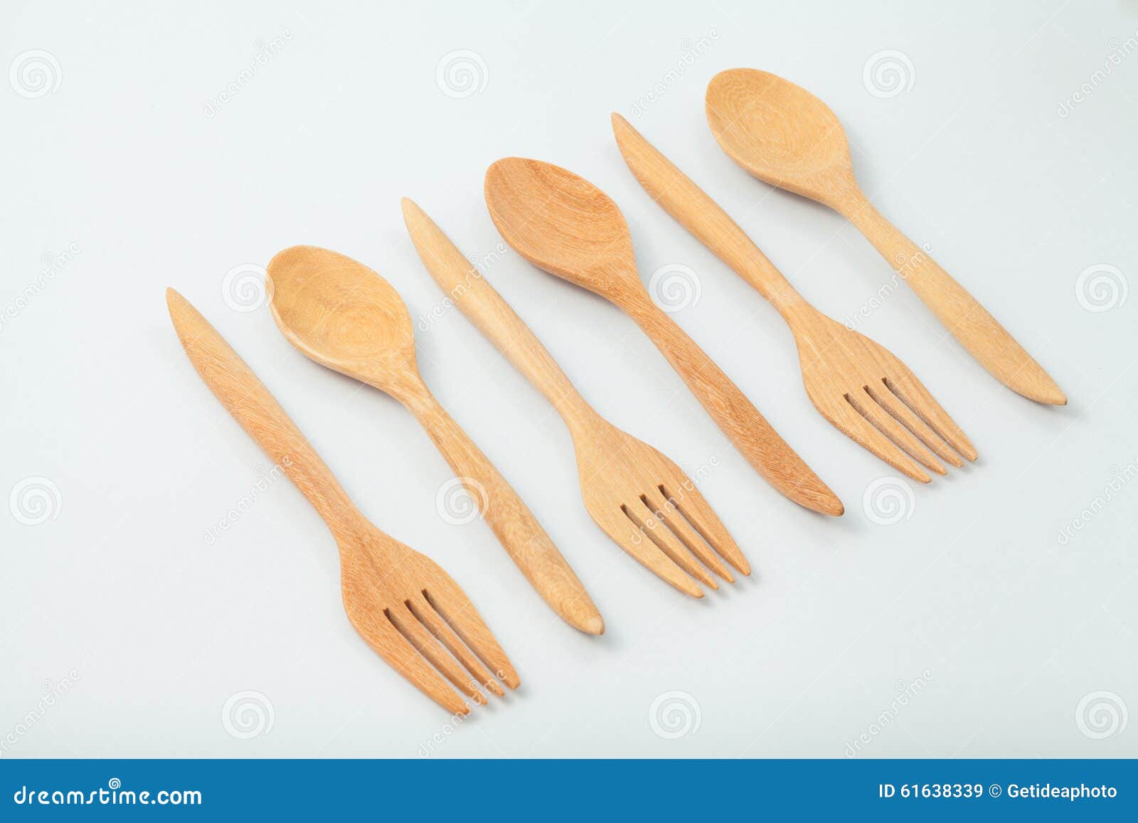 Wooden spoon and fork stock image. Image of kitchenware - 61638339