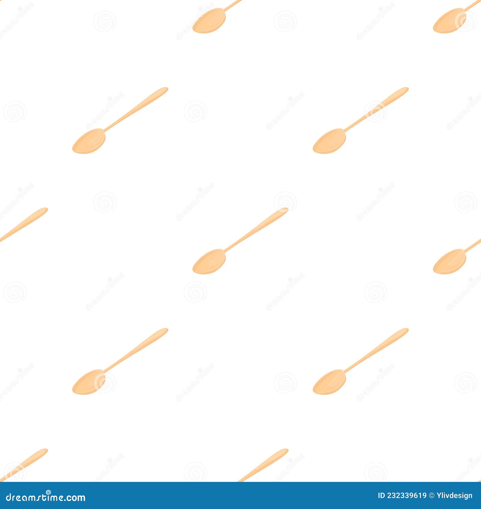 Wooden Spoon Pattern Seamless Vector Stock Vector - Illustration of ...