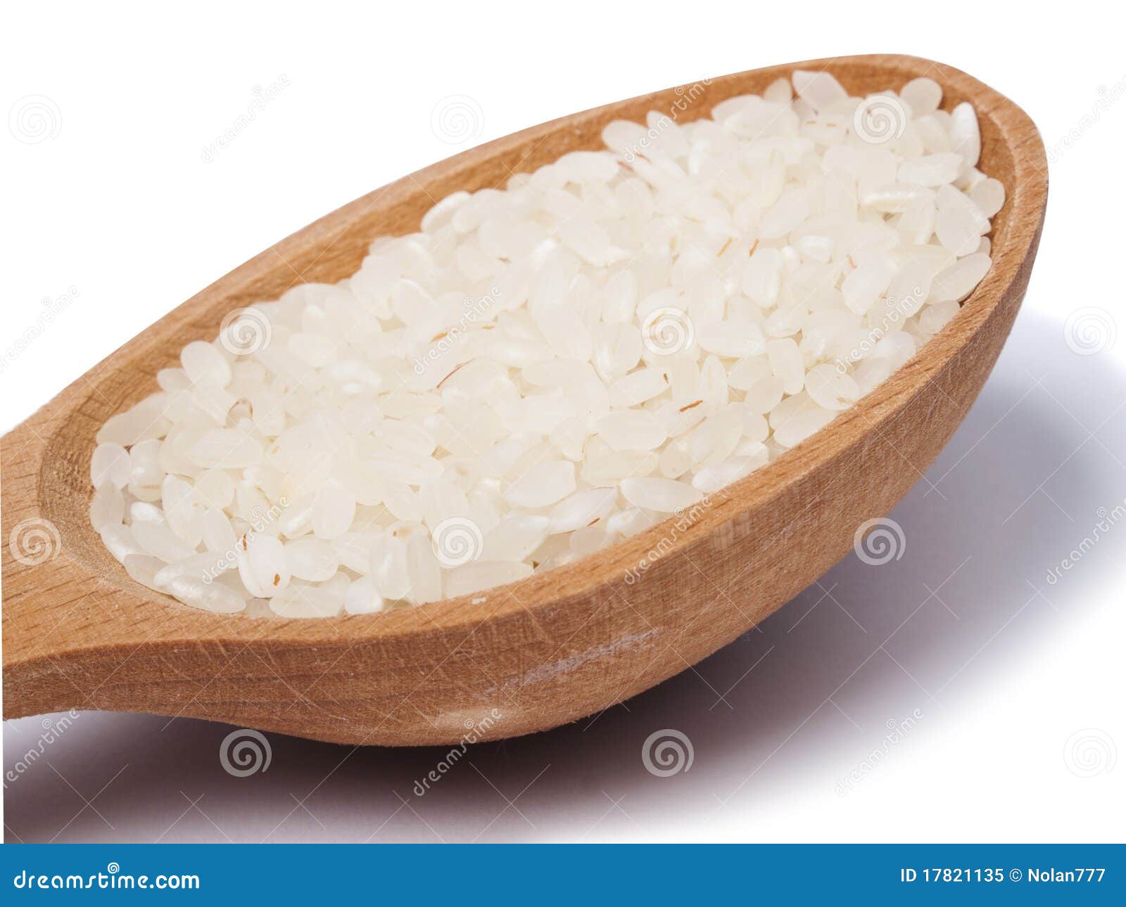 A wooden spoon with rice stock image. Image of groats - 17821135