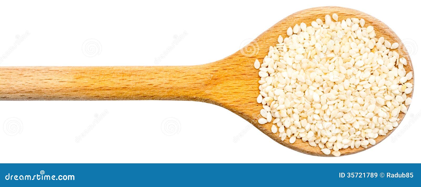 Wooden Spoon with Sesame Seeds Stock Image - Image of cooking ...