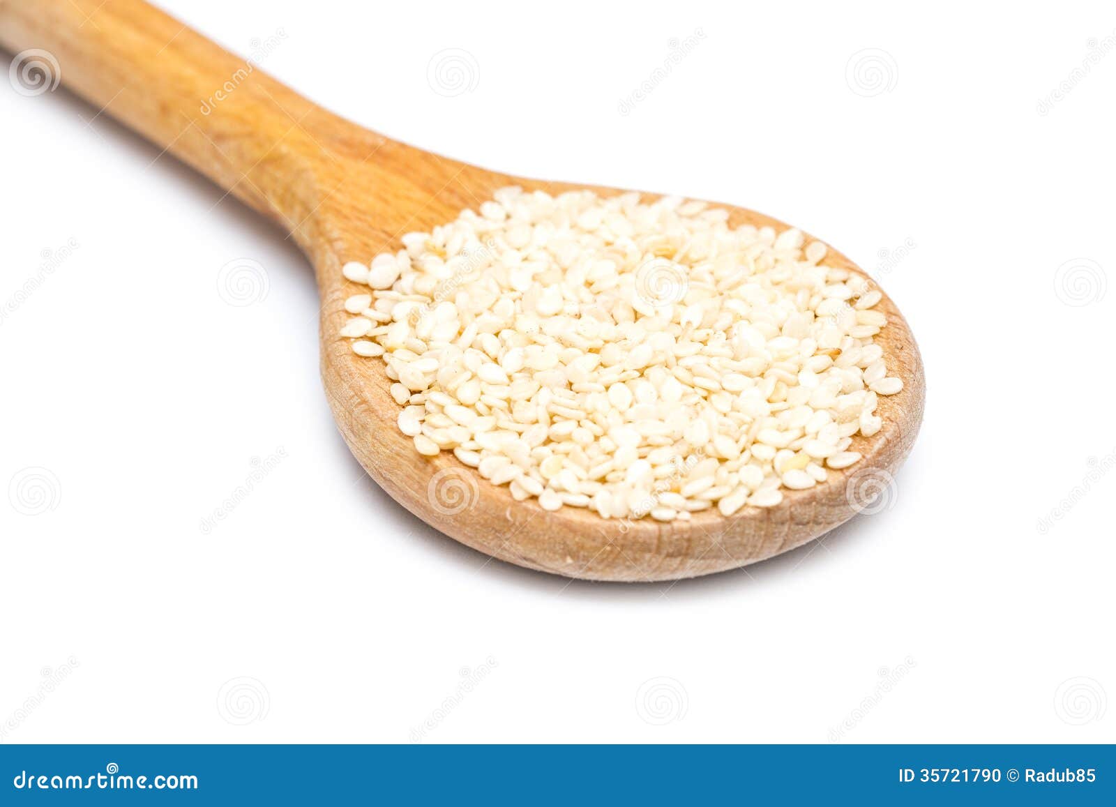 Wooden Spoon with Sesame Seeds Stock Photo - Image of seeds, detail ...