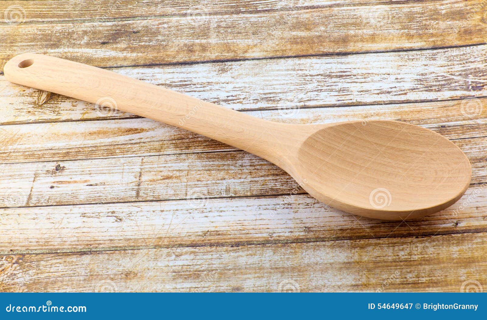 Closeup of Single Wooden Spoon Stock Image - Image of kitchen, cooking ...