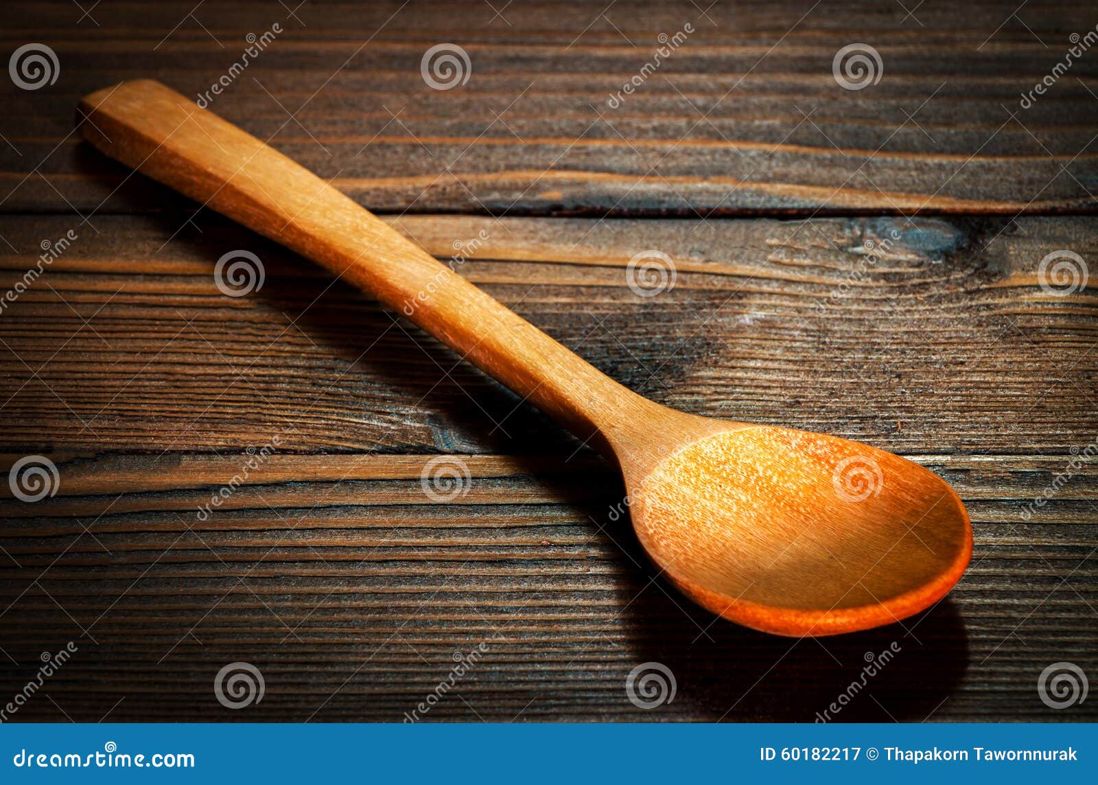 Wooden spoon on table stock image. Image of handle, equipment - 60182217